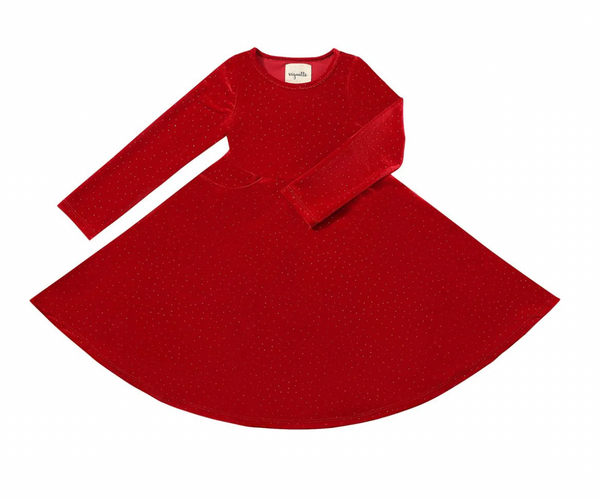 Merilee Dress in Red Sparkle – puddlejumpers